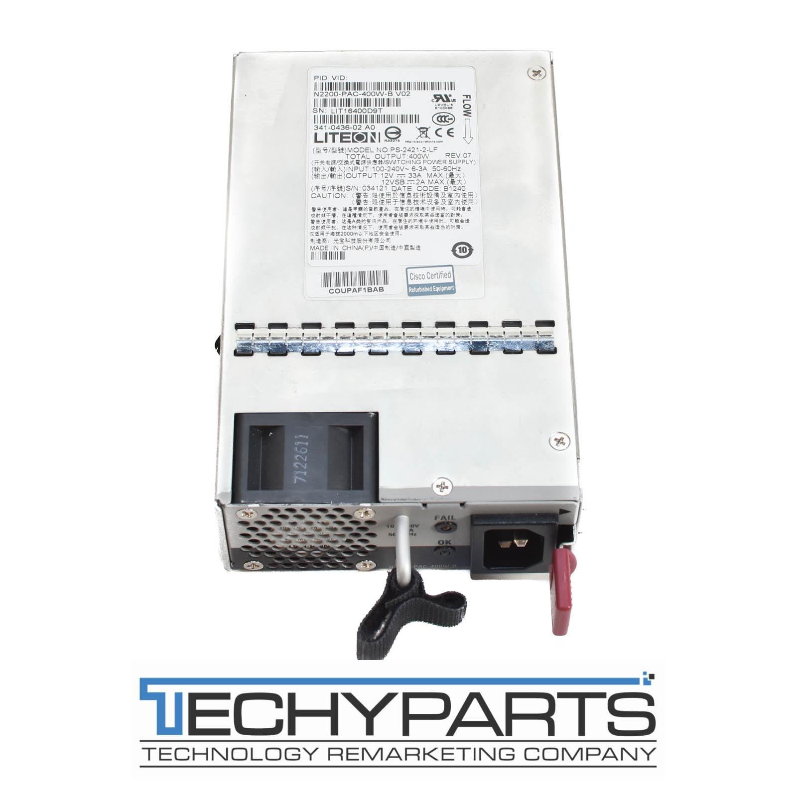 Cisco N2200-PAC-400W-B Hot-Swap 400W Reverse Airflow Power supply ...